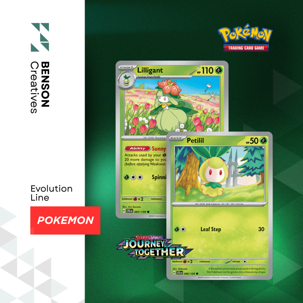 Petilil, Lilligant (Evolution Line) [Journey Together] Pokémon TCG ...