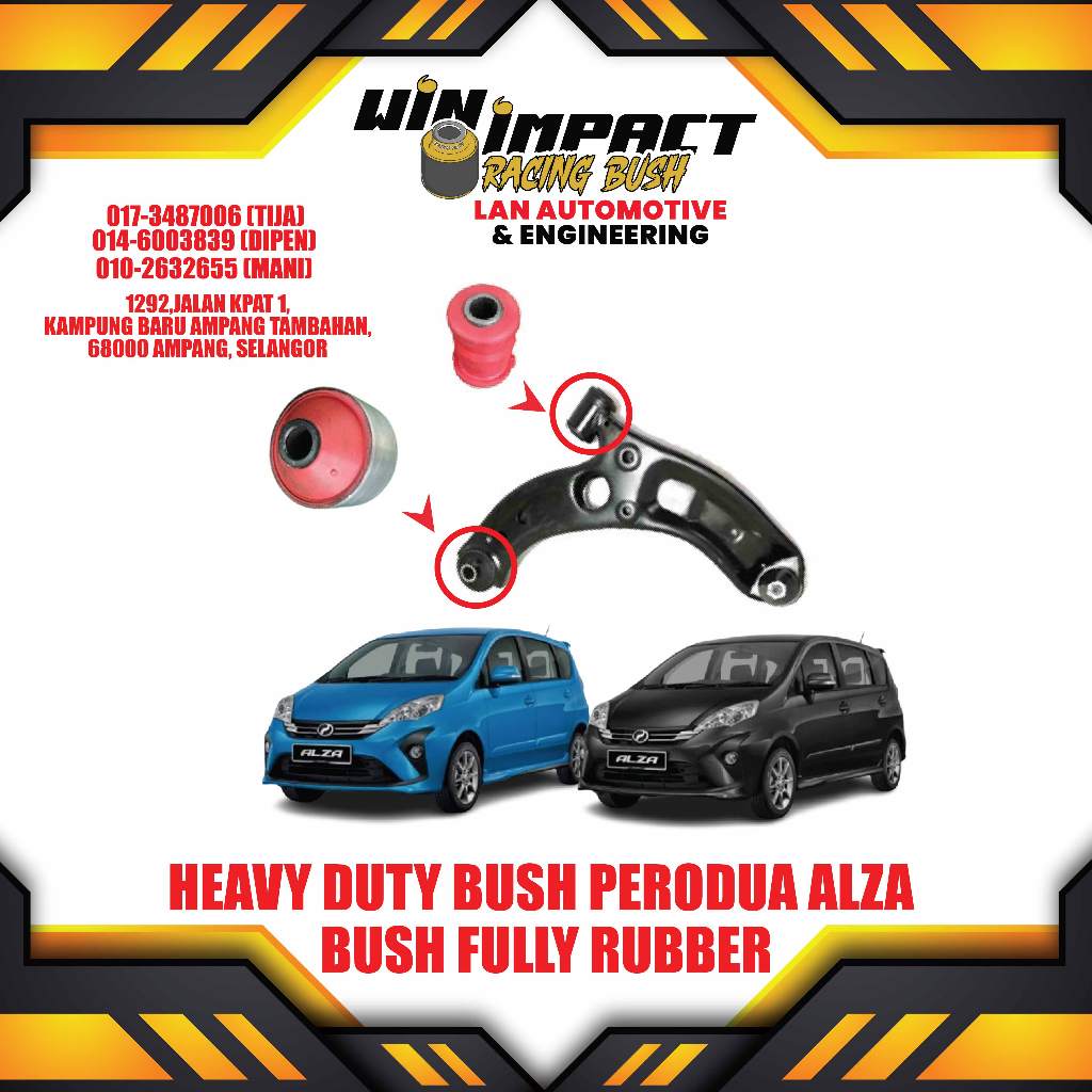 HEAVY DUTY BUSH PERODUA ALZA BUSH FULLY RUBBER | Shopee Malaysia
