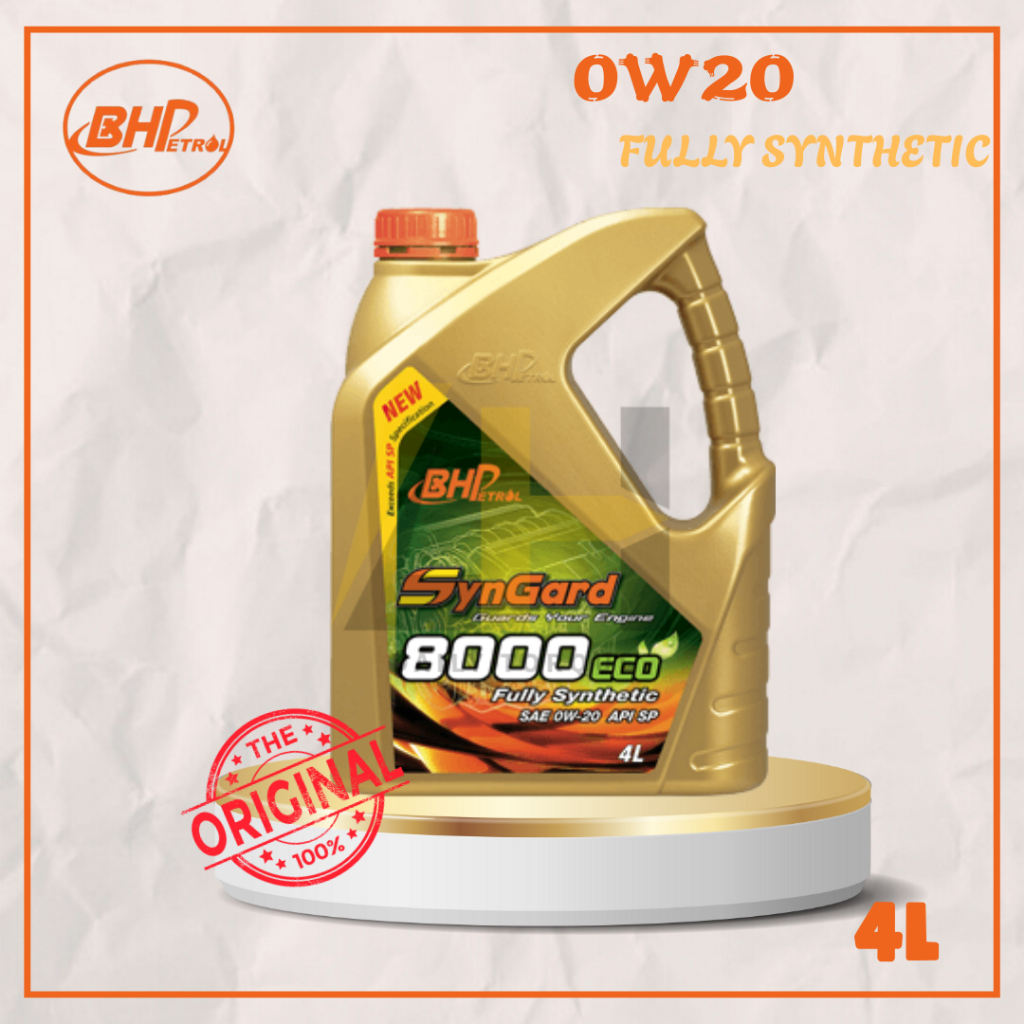 BHP SynGard 8000 ECO SAE 0W20 Fully Synthetic Engine Oil (4L) | Shopee ...