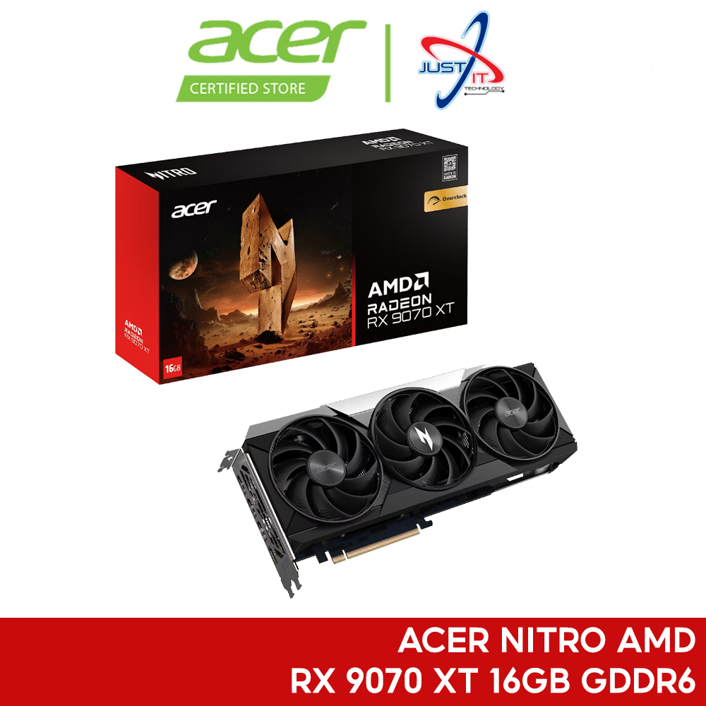 ACER NITRO AMD RADEON RX 9070 XT 16GB OC GDDR6 GRAPHICS CARD ( AN ...