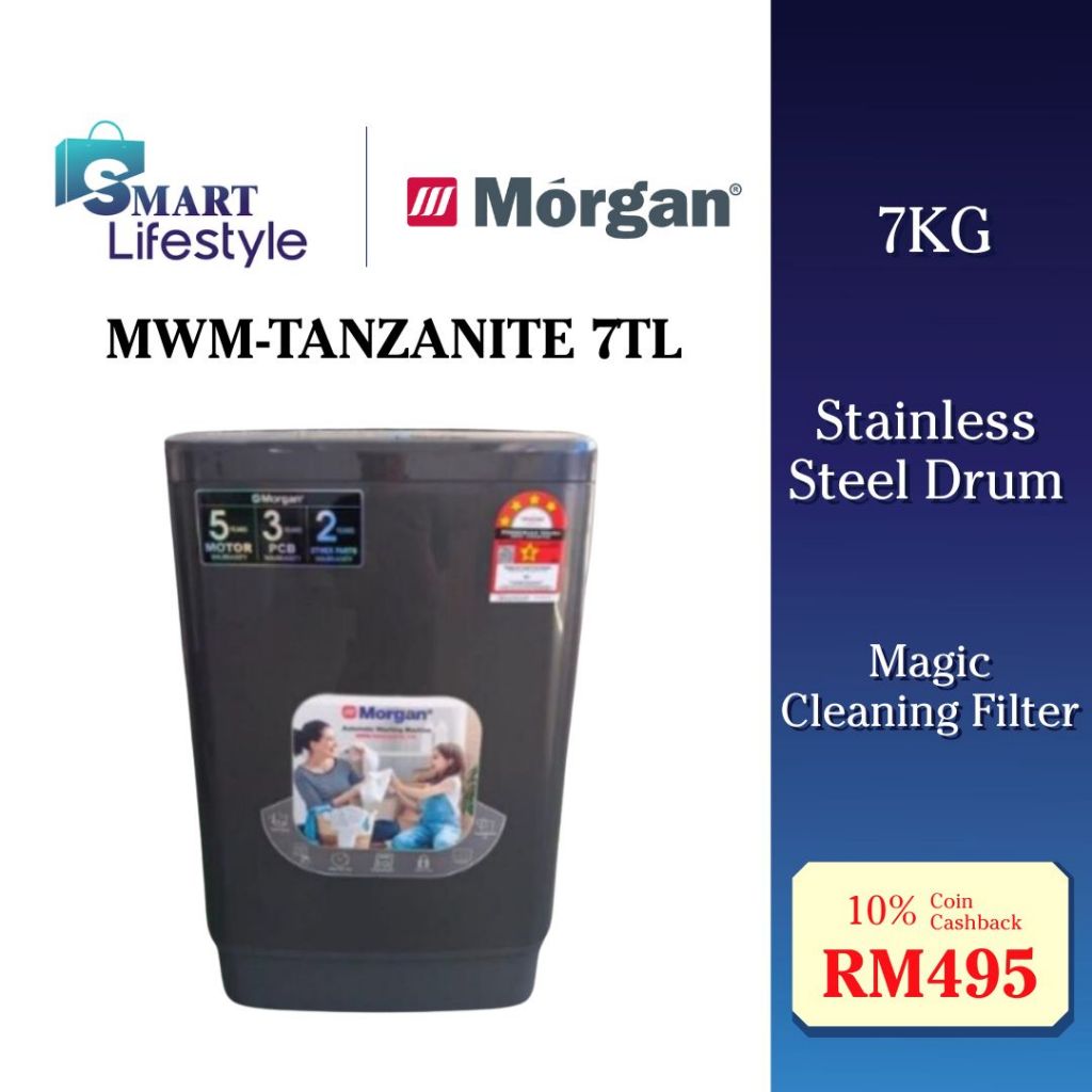 Morgan Fully Auto Washer (7KG) MWM-TANZANITE 7TL /(8KG) MWM-TANZANITE ...