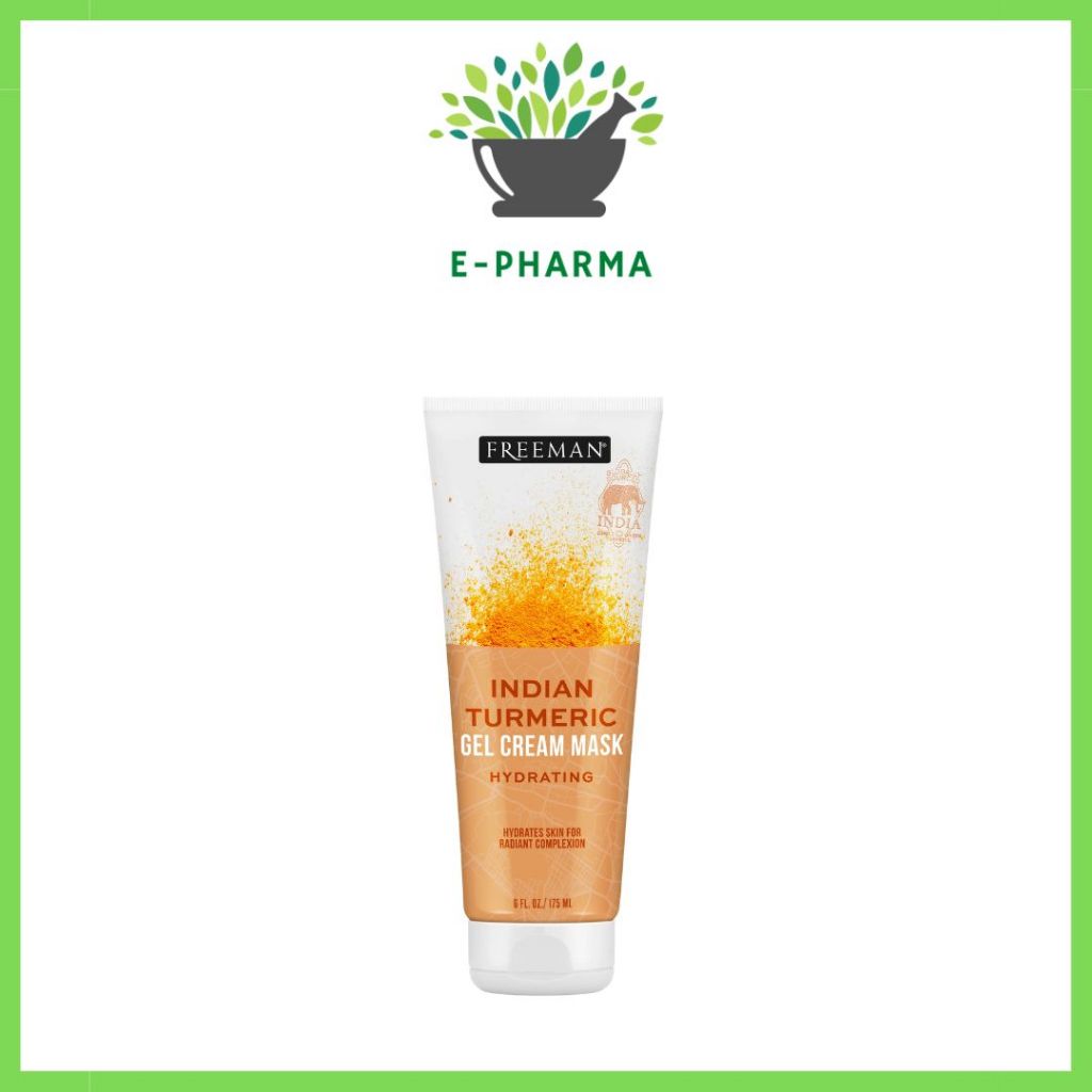 FREEMAN Hydrating Indian Turmeric Gel Cream Mask 175ml - Hydrate Dry ...