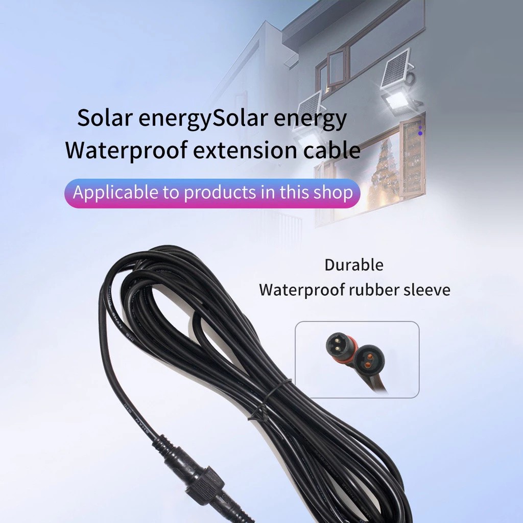 2Pin 5M Solar Light Cable Extension Connector Solar Light Wire ...