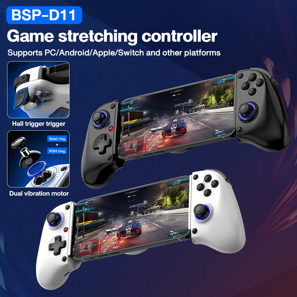 D11 Wireless Mobile Game Controller Hall Effect Joystick, Type-C ...