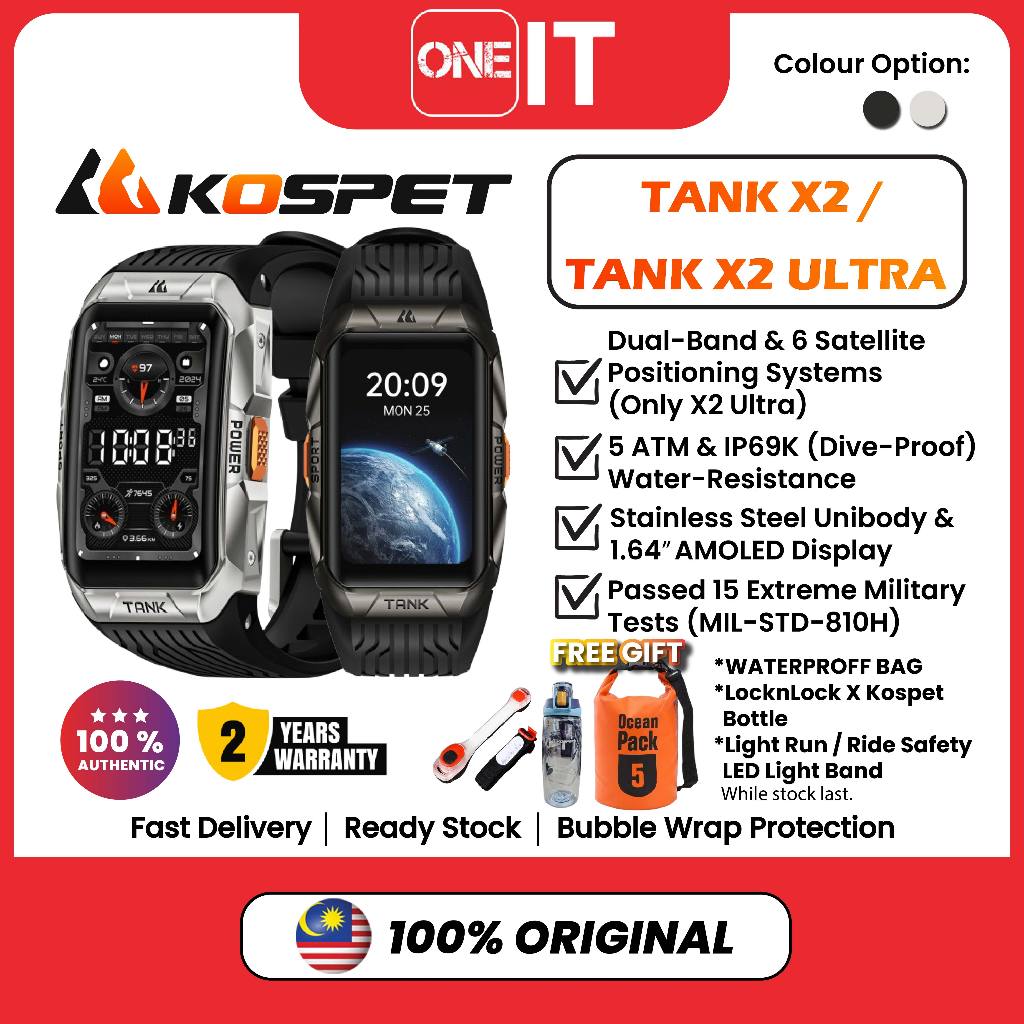 KOSPET TANK X2 X2 ULTRA GPS Smartwatch 6 Satellite Positioning System ...
