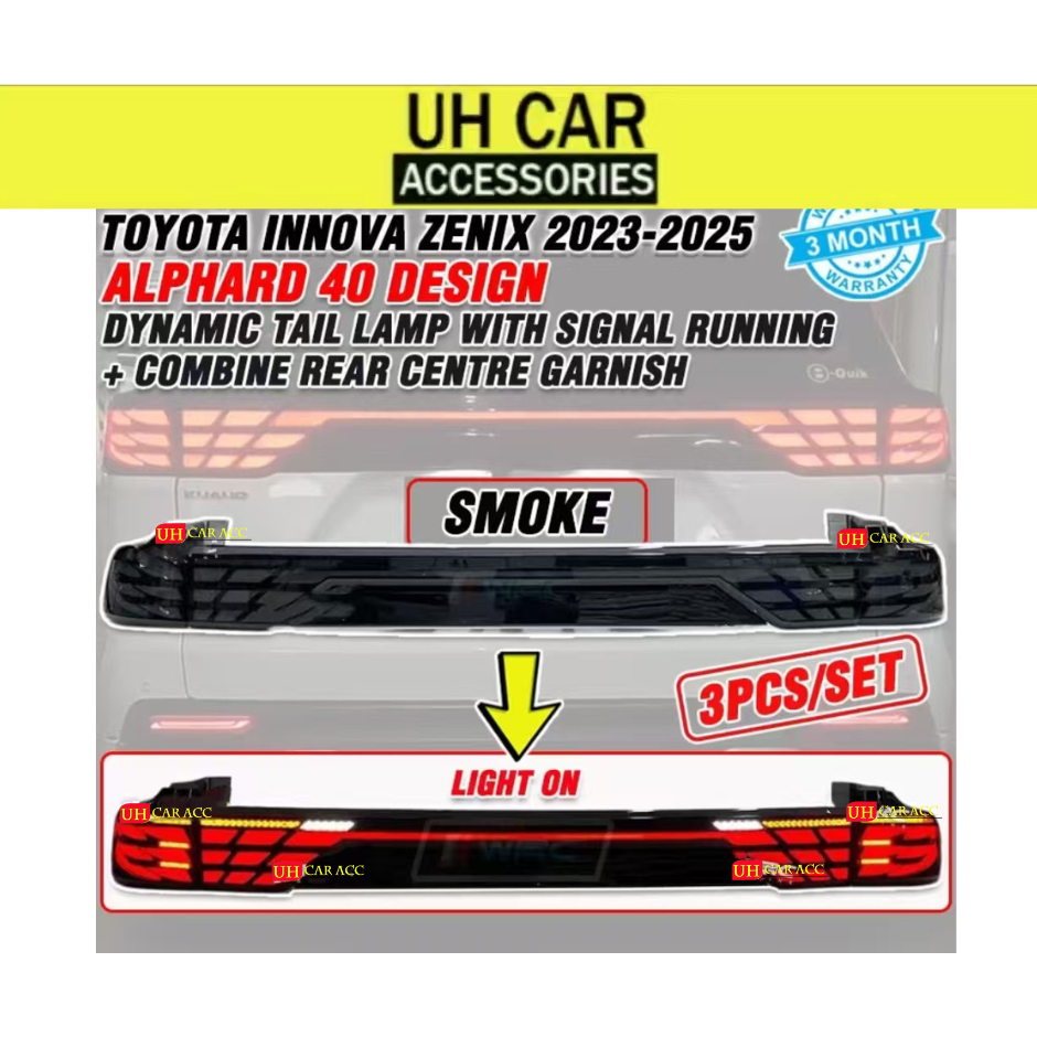 Toyota Innova Zenix 2023 - 2025 Alphard 40 Design Dynamic Tail Lamp ...