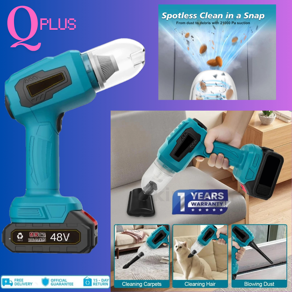 Cordless Handheld Vacuum Cleaner 48V Battery-4 in 1 Portable Vacuum ...