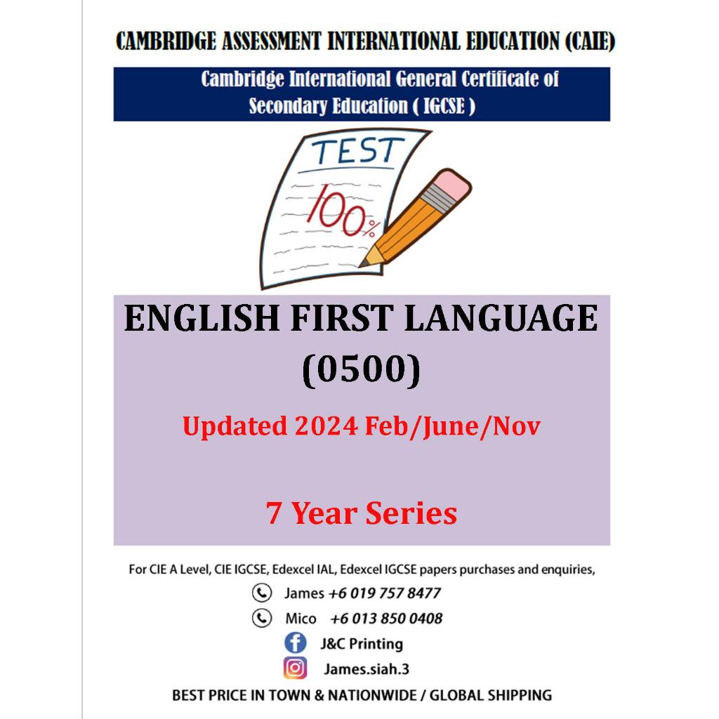 Igcse ENGLISH FIRST LANGUAGE 0500 ( 2018 - Feb/June/Nov 2024 ) Paper 1 ...