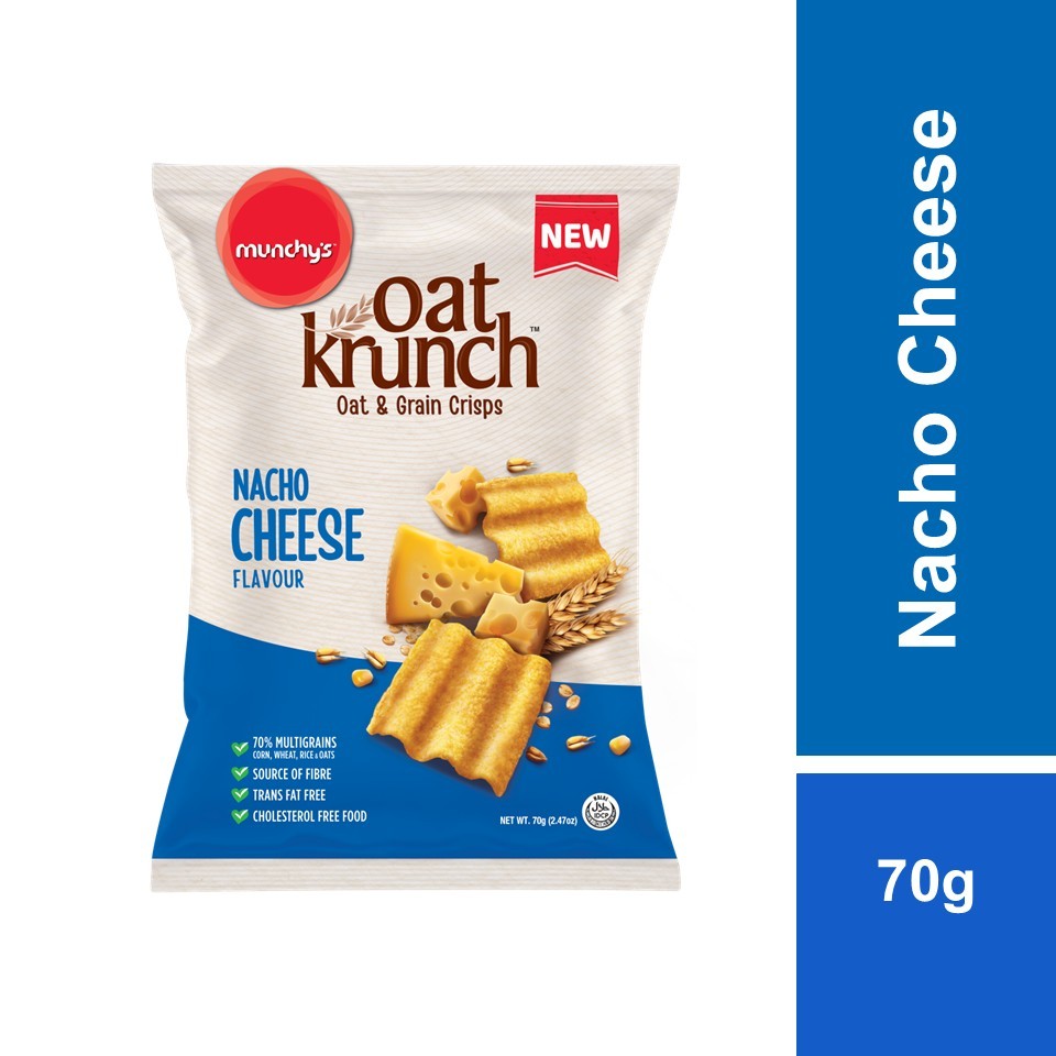 Munchy's Oat Krunch Oat & Grain Crisps Nancho Cheese 70G | Shopee Malaysia