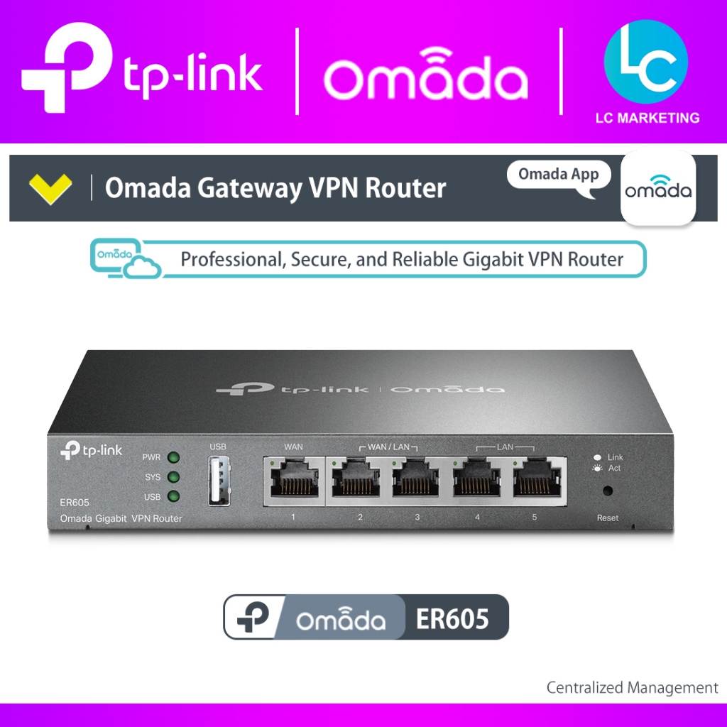 TP-Link Omada ER605 Gateway Gigabit VPN Router | Shopee Malaysia