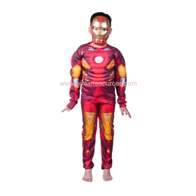 READY STOCK Cosplay Kids Iron man muscle Superhero Costume Marvel Hero ...