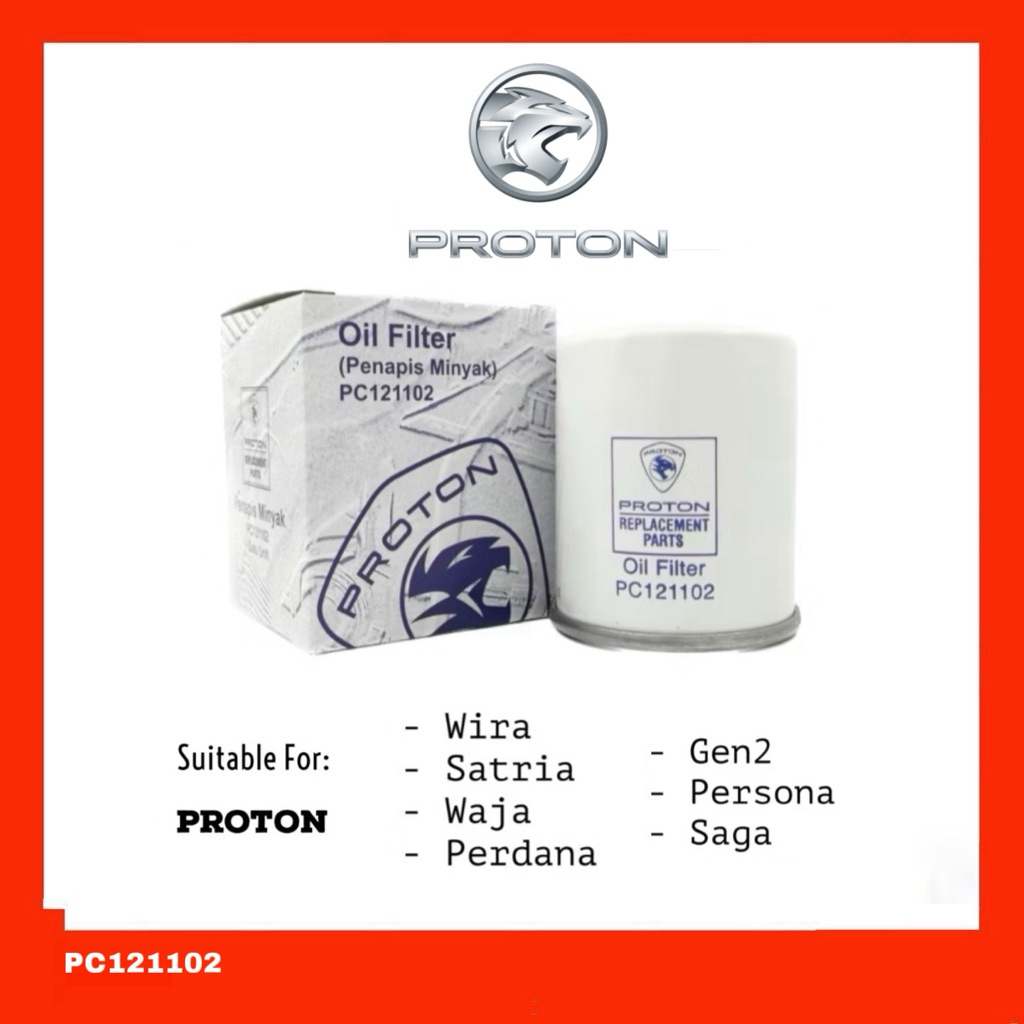 Proton Oil Filter For Wira Waja Persona GEN2 Saga BLM FLX VVT Suprima ...