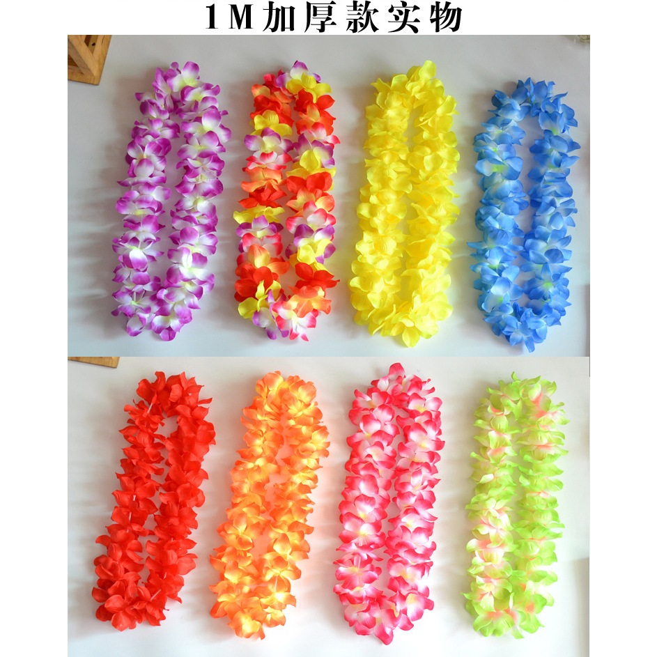 Kalung Bunga Hawaii Hawaiian Flower Garland Hawaiian Party Props ...