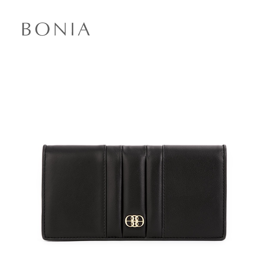 Bonia Black Eugenia Bifold Long Wallet | Dompet panjang | Shopee Malaysia