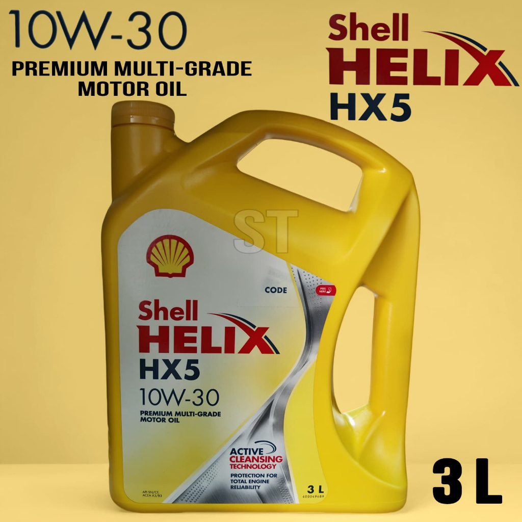 Shell Helix HX5 10w30 Mineral Engine Oil (3 Liter) HongKong For Toyota ...