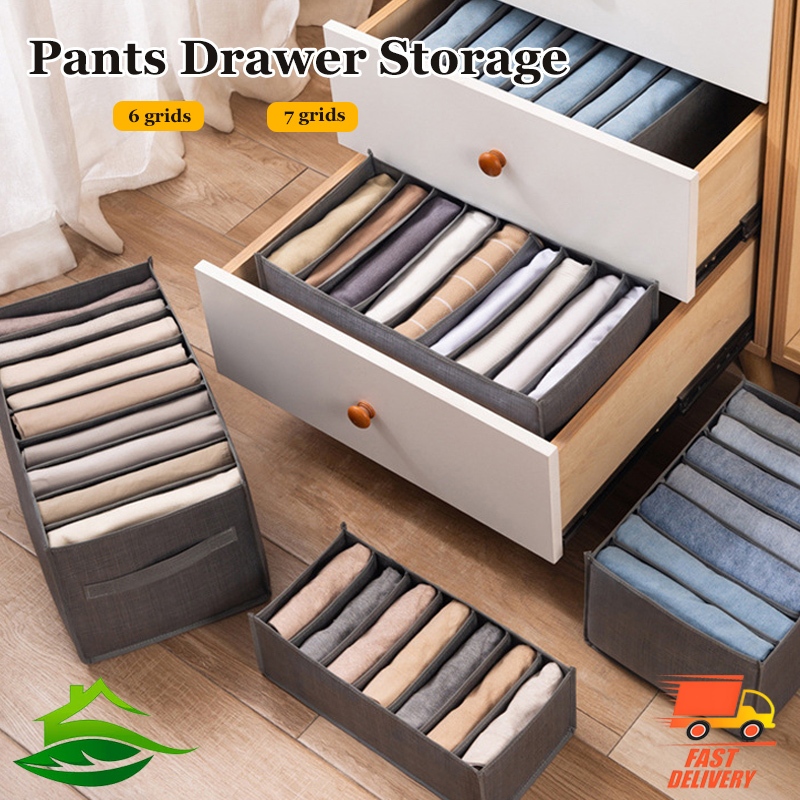 6/7Grids Underwear Tudung Clothes Organizer Box Non-woven Washable ...