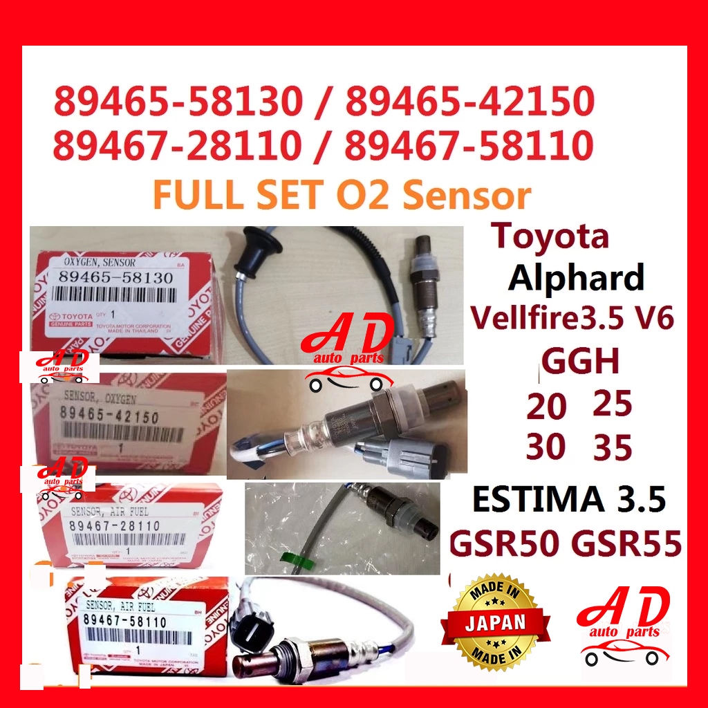 Genuine Toyota O2 Sensor Alphard Vellfire 3.5 V6 GGH20 GGH25 2GR-FE ...