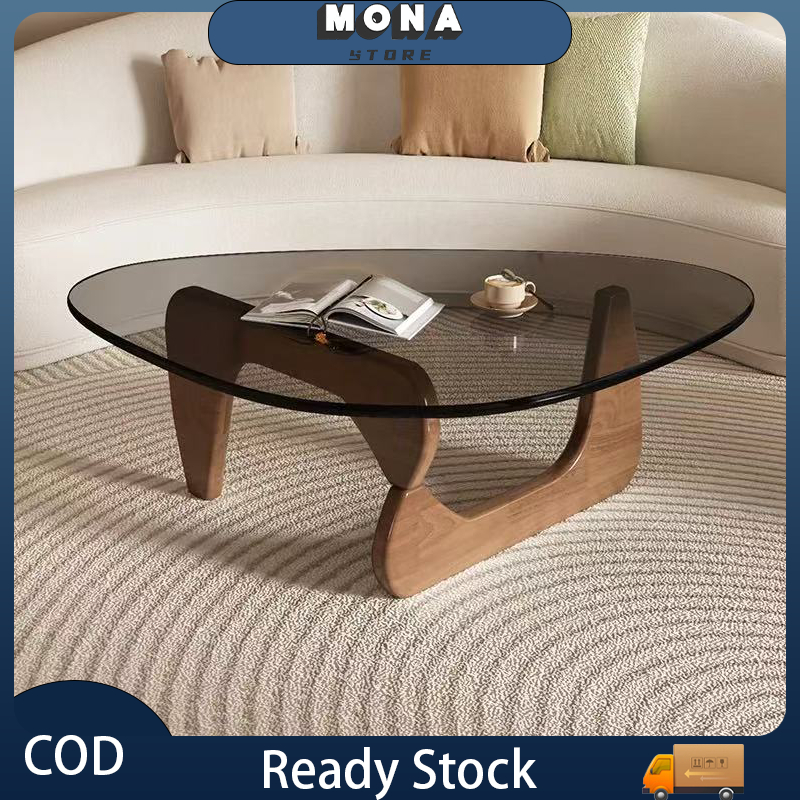 Coffee Table Glass Top Meja Kopi Ruang Tamu Moden Designer Coffee Table ...