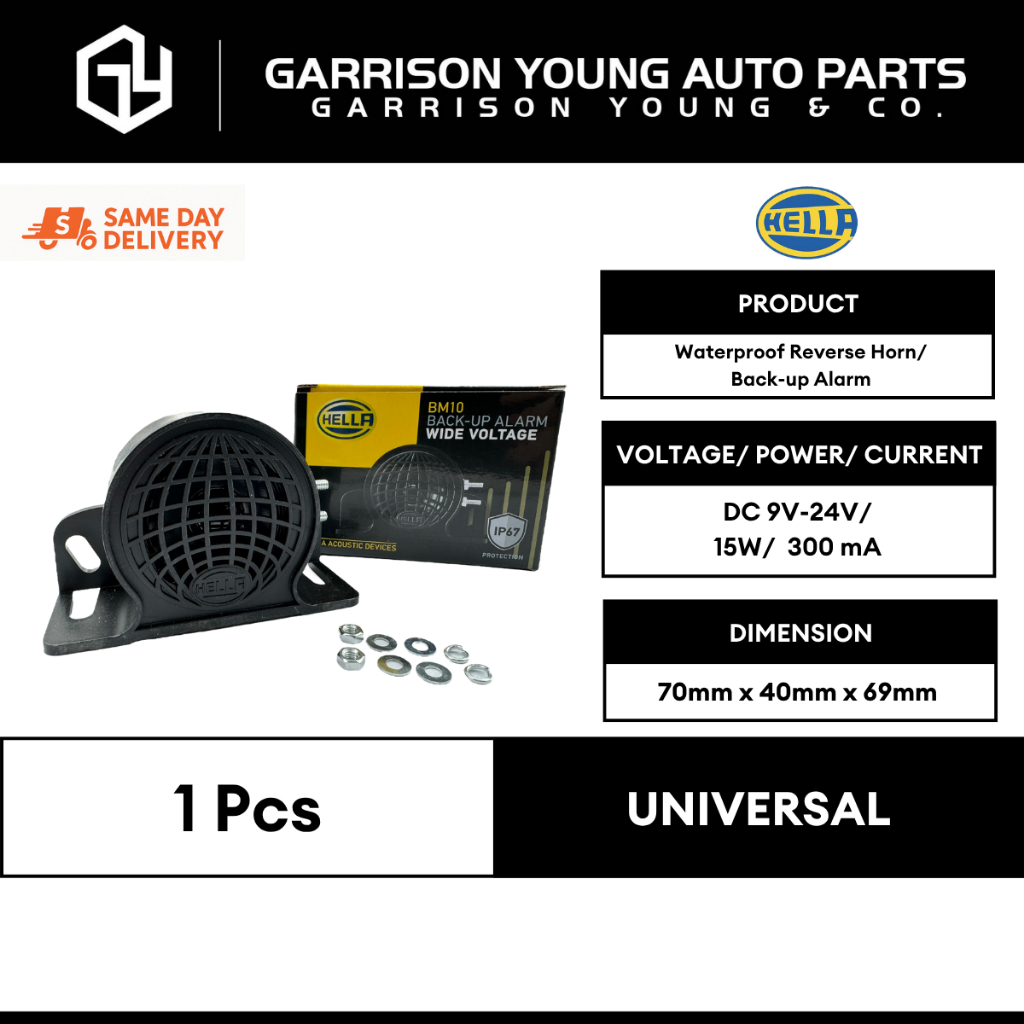 [HELLA] Waterproof Reverse Horn for cars/trucks/lorry / 3SL 009 148-141 ...