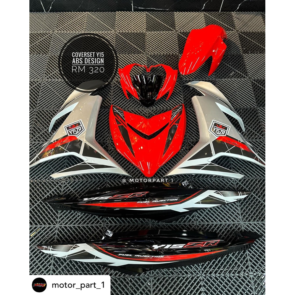 COVER SET Y-15ZR V2 TITAN RED ORIGINAL ABS SIAP TANAM | Shopee Malaysia