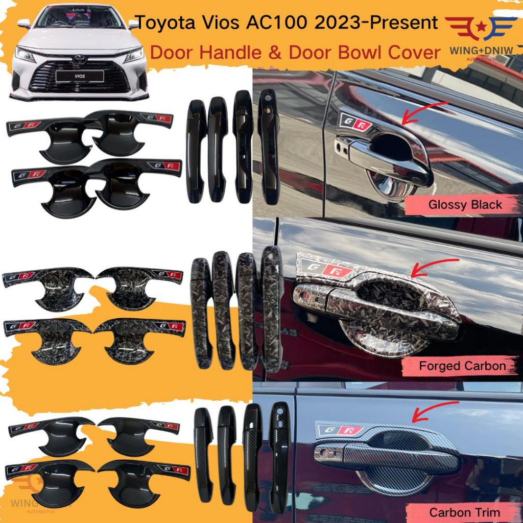 Toyota Vios 2023-Present Gen4 AC100 Door Handle & Door Bowl Protector ...