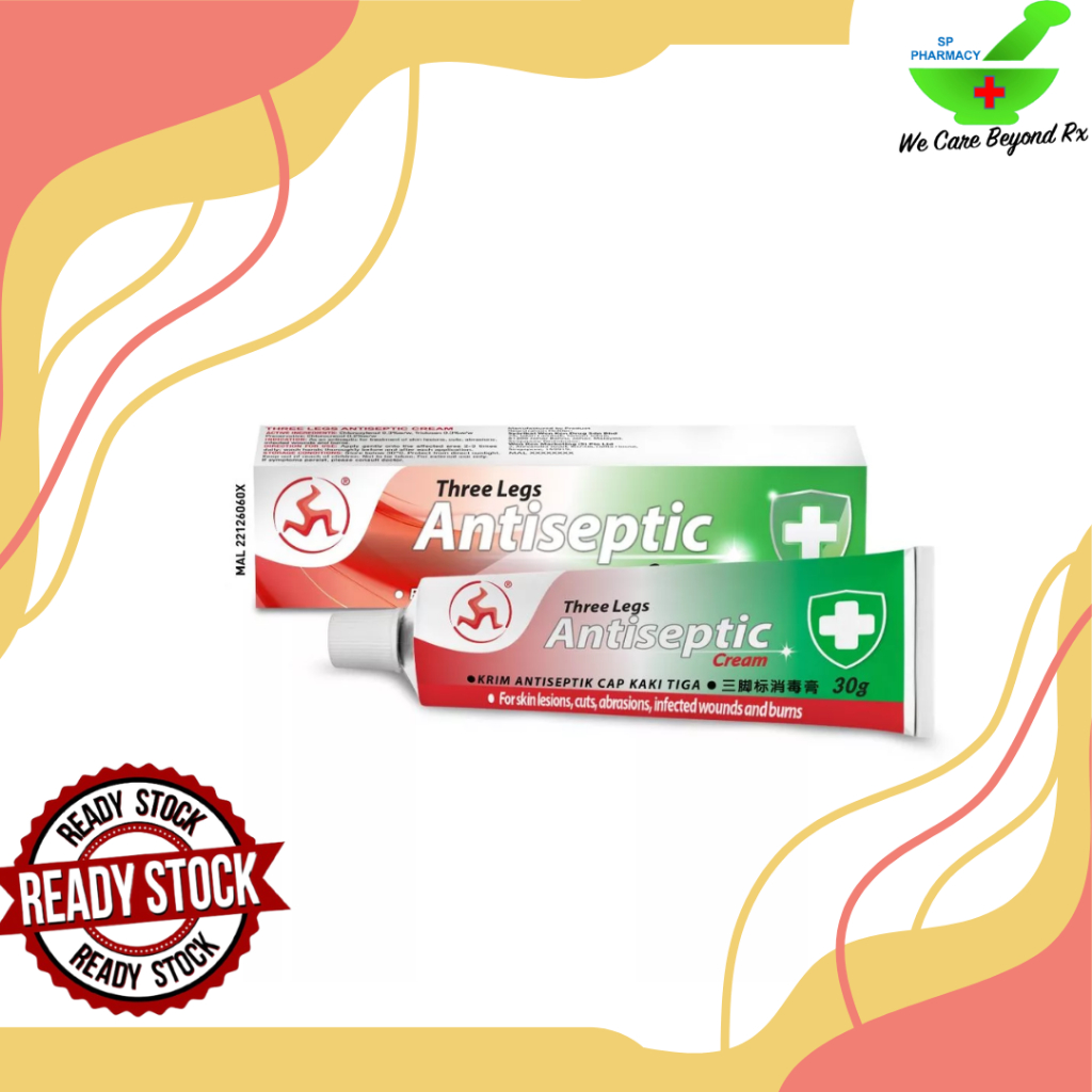 THREE LEGS ANTISEPTIC CREAM 30G (EXP SEP 2027) | Shopee Malaysia