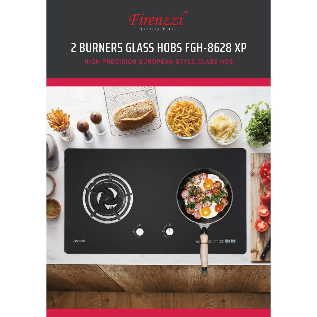 Firenzzi Glass Hob FGH-8628 XP High Flame 10.8kW Safety Valve Device ...