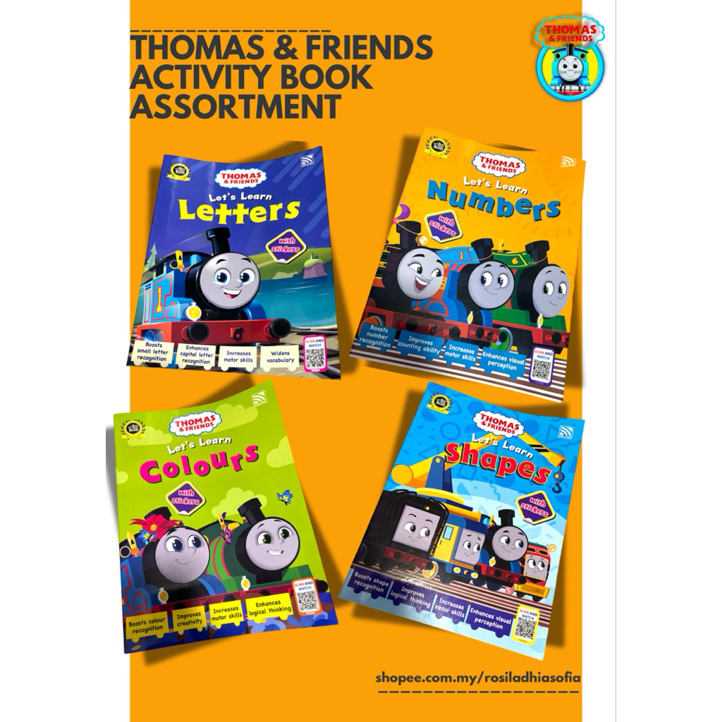 THOMAS & FRIENDS ACTIVITY BOOK ASSORTMENT WITH STICKERS | Shopee Malaysia