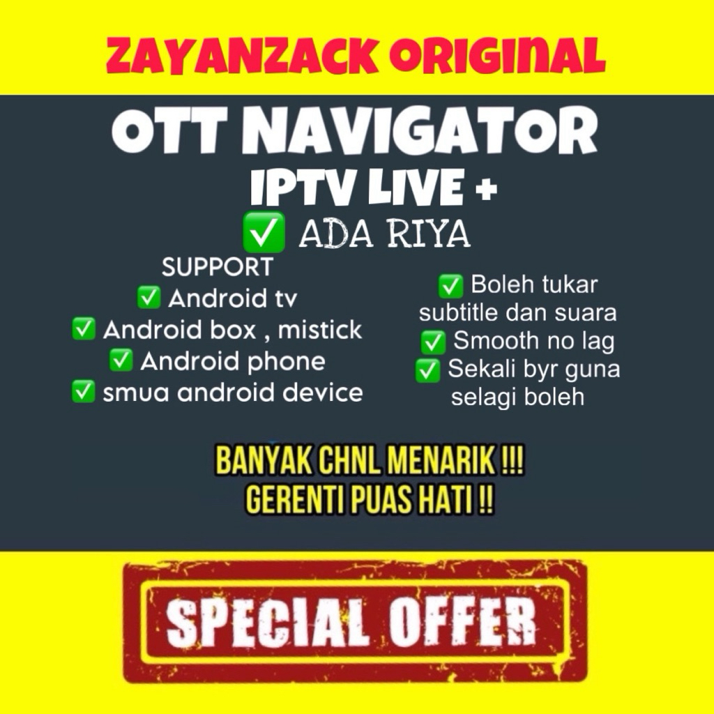OTT TV NAVIGATOR IPTV LIFETIME FULL | Shopee Malaysia