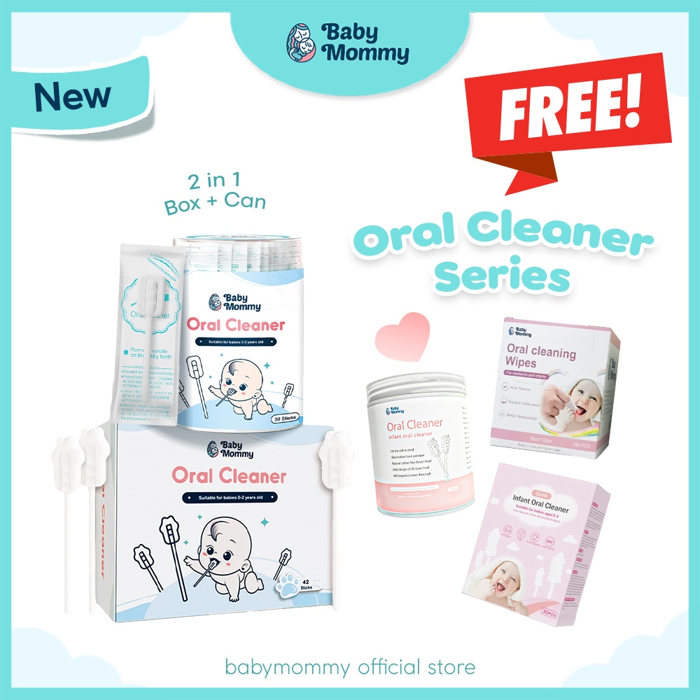 🇲🇾 ReadyStock 30 Pcs Upgraded Baby Cotton Swab Mouth Tongue Cleaner ...