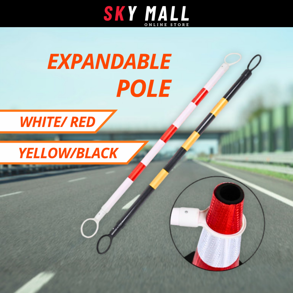 10CPS 2 Meter Expandable Retractable Cone Bar Pole Traffic Safety ...