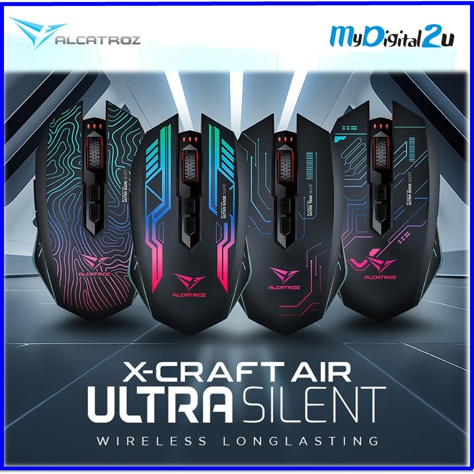 Alcatroz X-Craft Air Ultra Silent Wireless Gaming Mouse | 3200 CPI ...