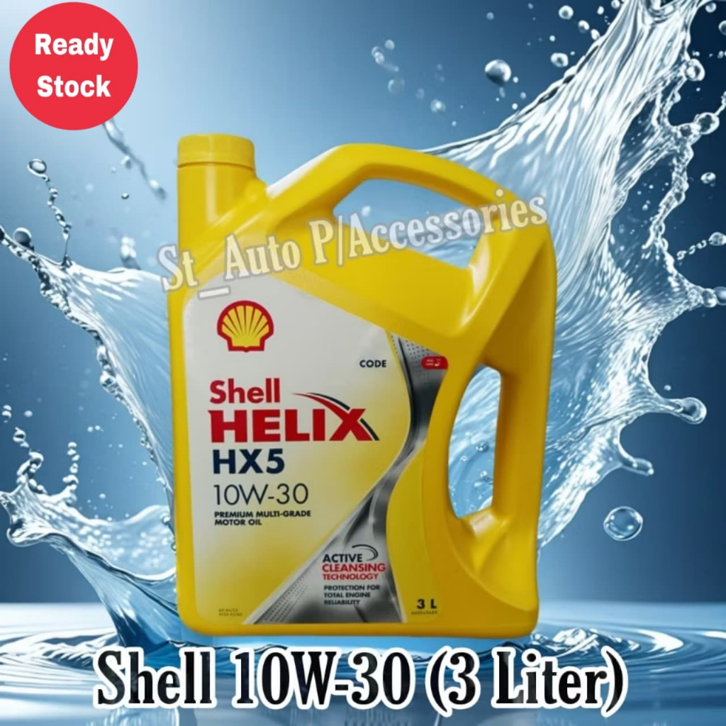 Shell Helix HX5 10w30 Mineral Engine Oil (3 Liter) HongKong For Toyota ...