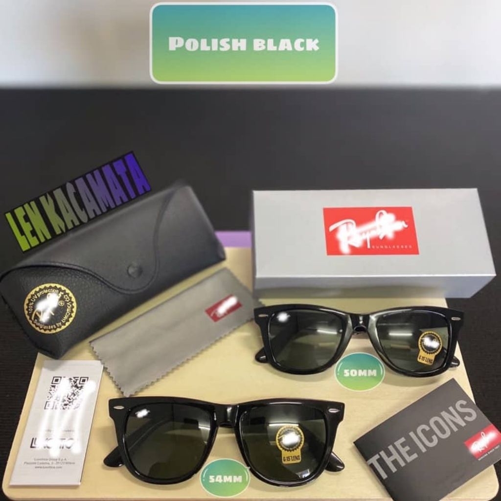 Spec mata hitam RB WF lens kaca UV PROTECTION | Shopee Malaysia