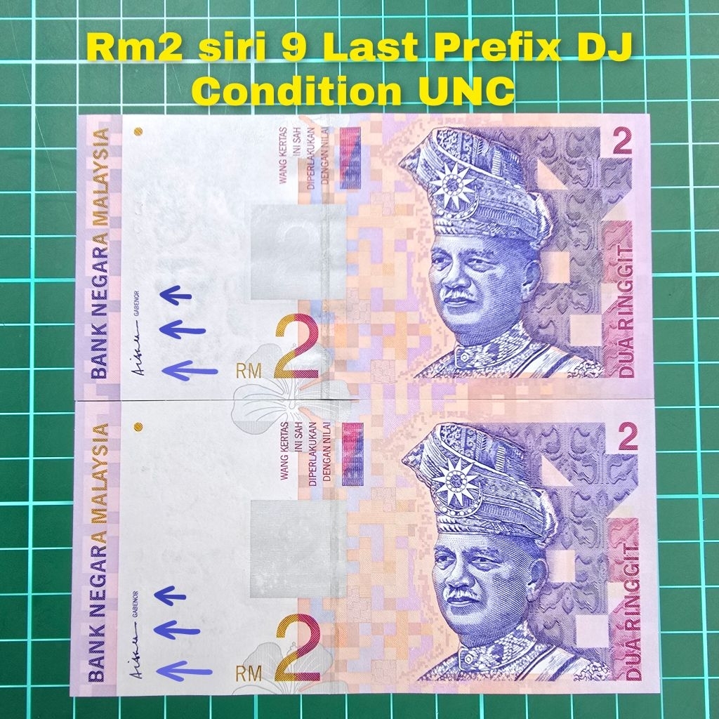 (A402) Rm2 siri 9 duit kertas lama duit syiling lama mata wang lama ...