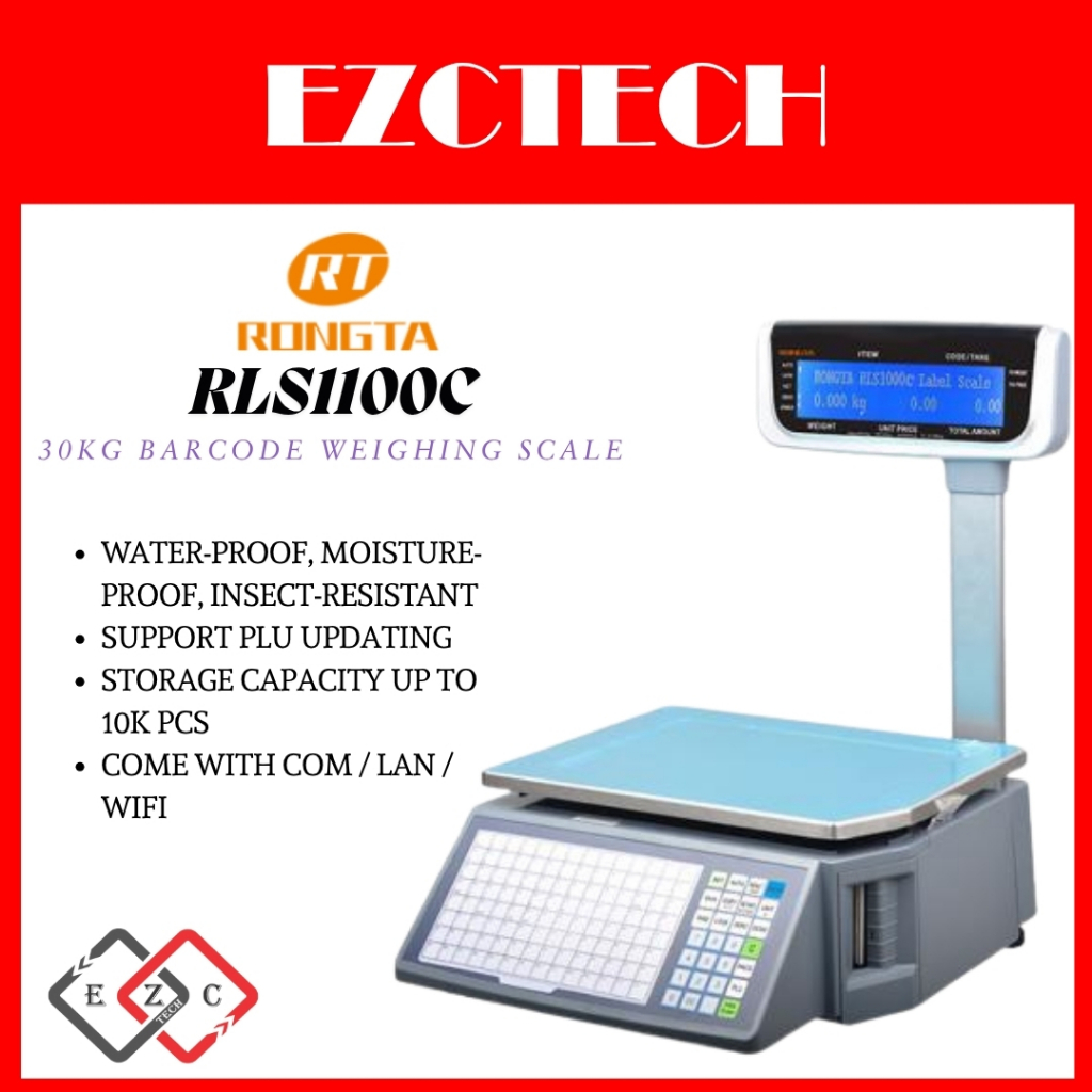 RONGTA WIFI RLS1100C WIFI 30KG BARCODE WEIGHING SCALE WITH 1 YEAR ...