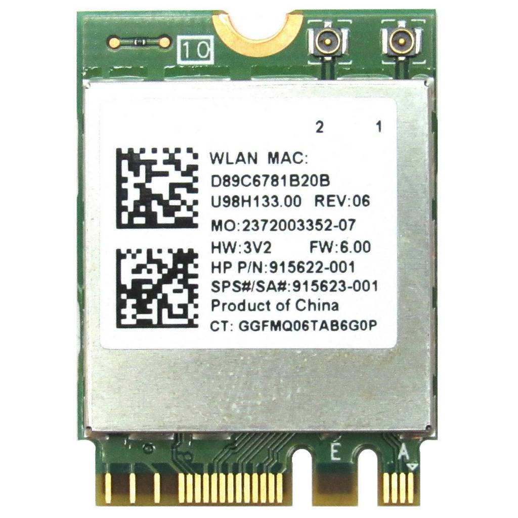 HP 915622-001 915623-001 RTL8822BE NGFF M.2 WIFI WLAN Wireless Card BT4.2 Bluetooth 802.11ac ...