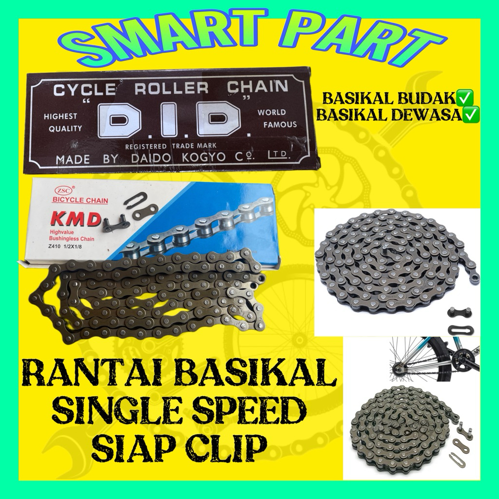 ORIGINAL KMD RANTAI BASIKAL Z410 1/2×1/8 CHAIN SINGLE SPEED SIAP CLIP ...