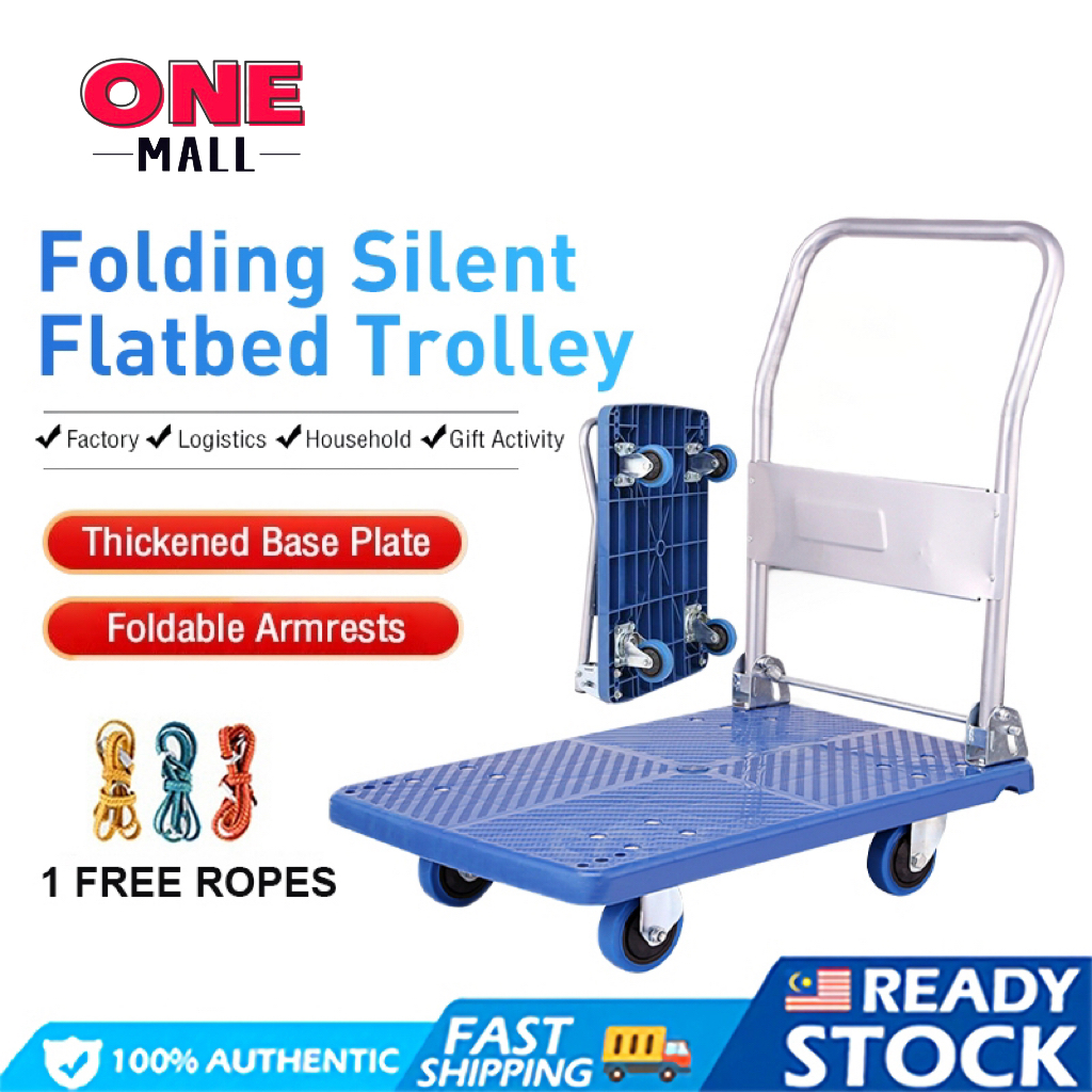 Foldable Trolley With Wheel 150KG/500KG/1000KG PVC Troli Barang Heavy ...