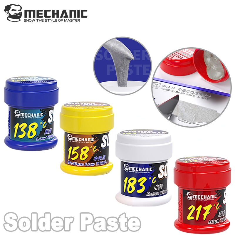 MECHANIC [ NEW ] 138℃ 158℃ 183℃ 217℃ Special Solder Paste for ...