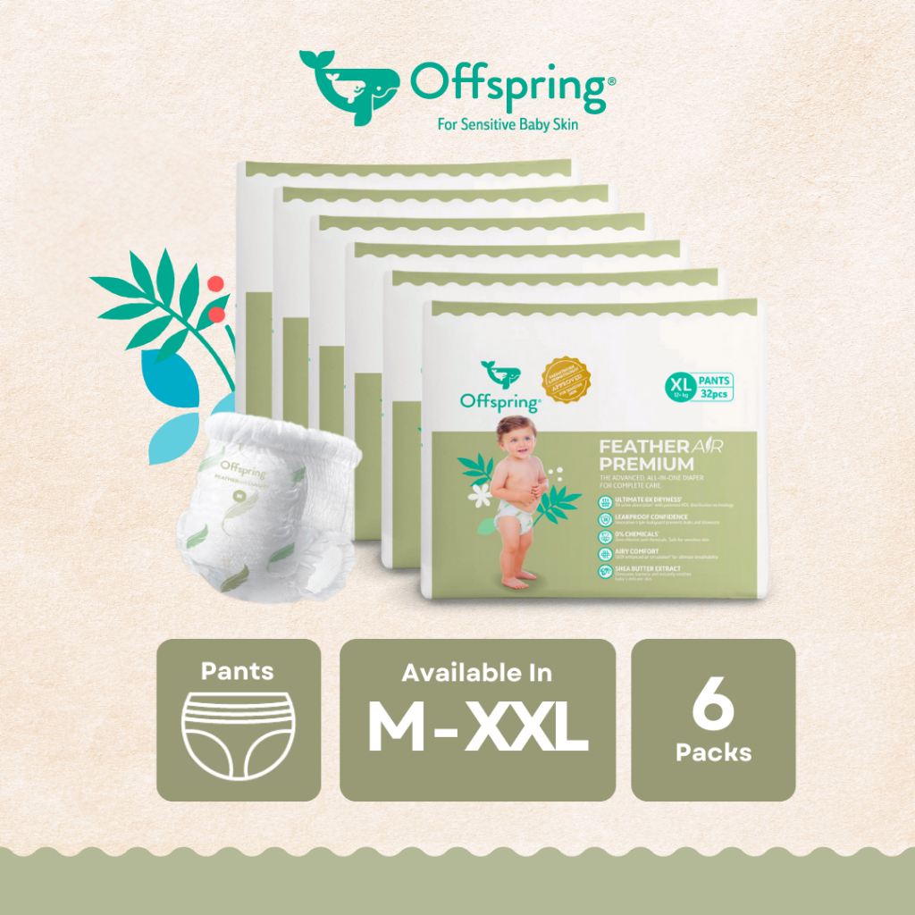 Offspring FeatherAir Premium Baby Diapers Pants M264/L228/XL192/XXL168 ...
