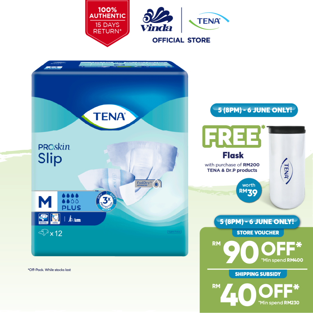 TENA PROskin Slip Plus Adult Diaper M12s/L12s | Shopee Malaysia