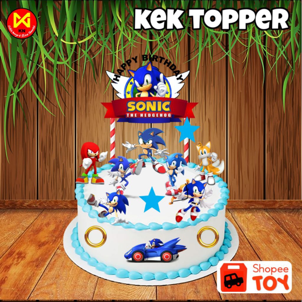 Kek Topper Sonic Hedgehog | Shopee Malaysia