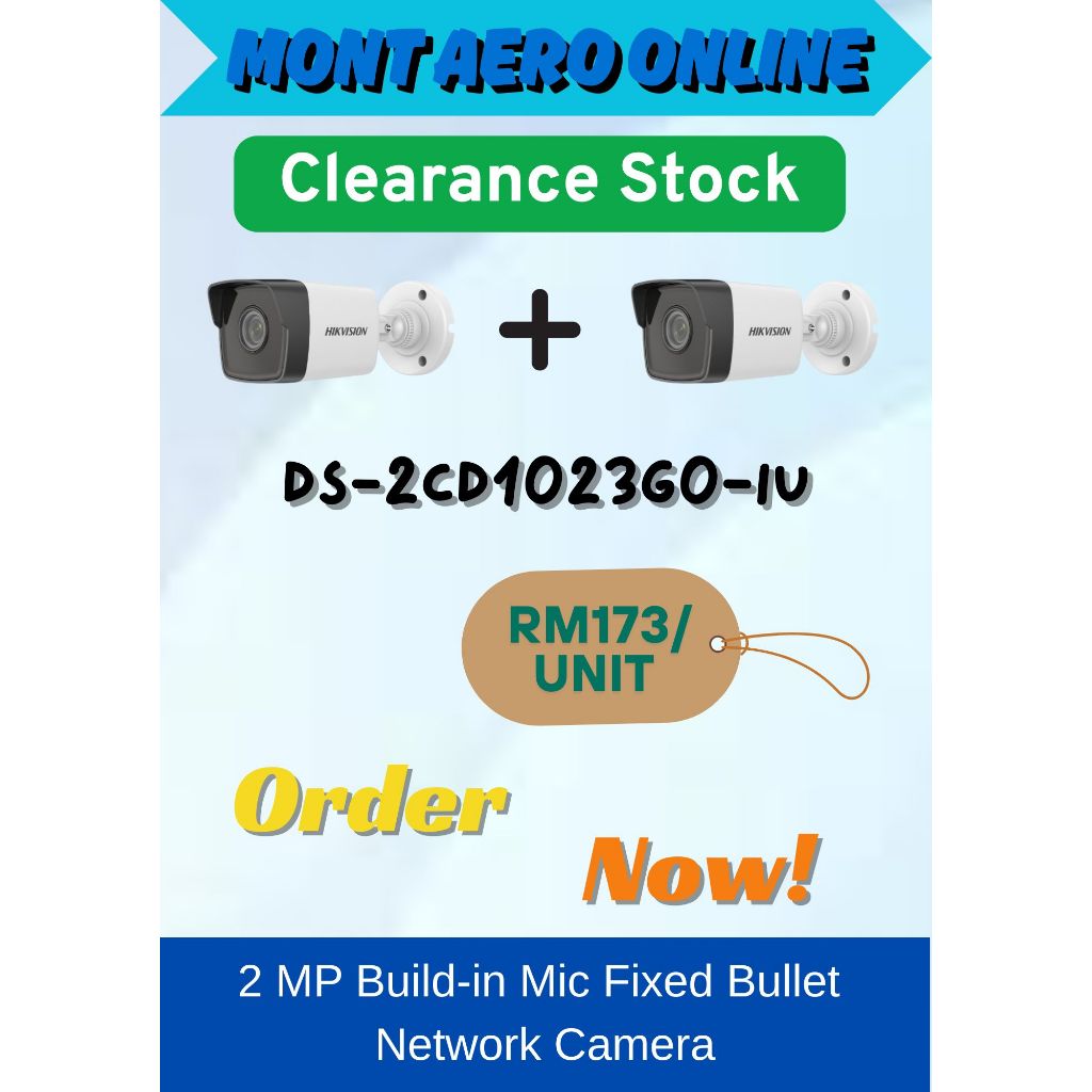 HIKVISION BUILT-IN MIC FIXED BULLET NETWORK CAMERA | Shopee Malaysia