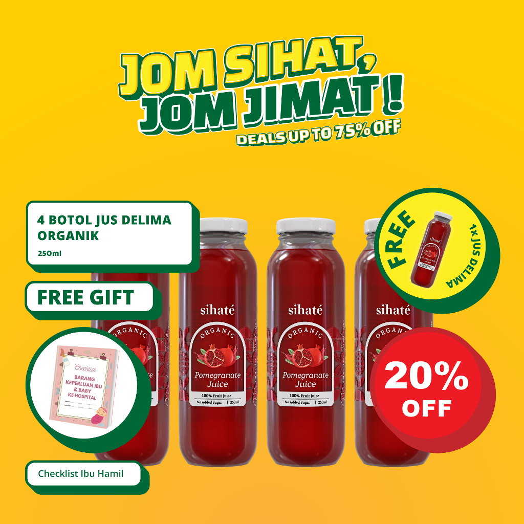🔥 JUS DELIMA 🔥 Jus Delima Sihate Organic Pomegranate Juice Sihate ...
