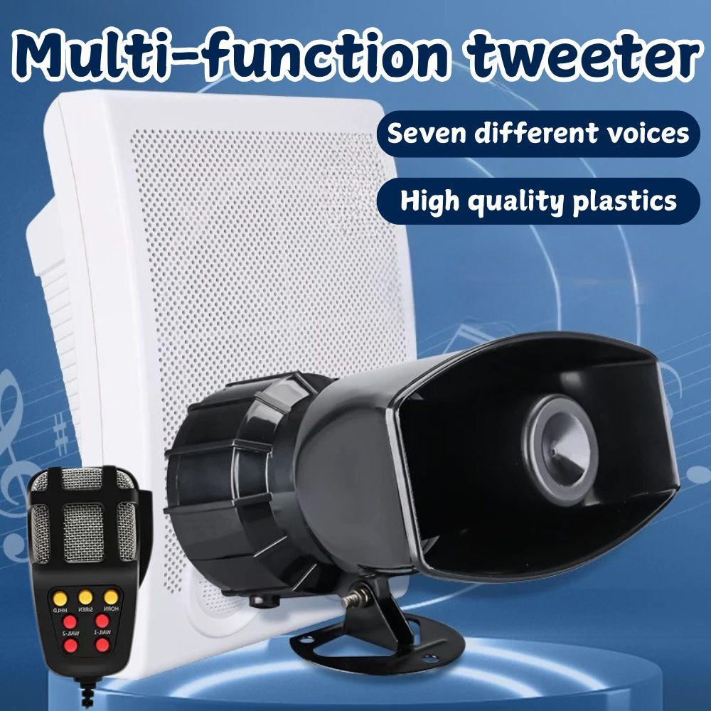 12V 7 Tones Wireless Electronic Siren Loud Car Warning Alarm 130dB ...