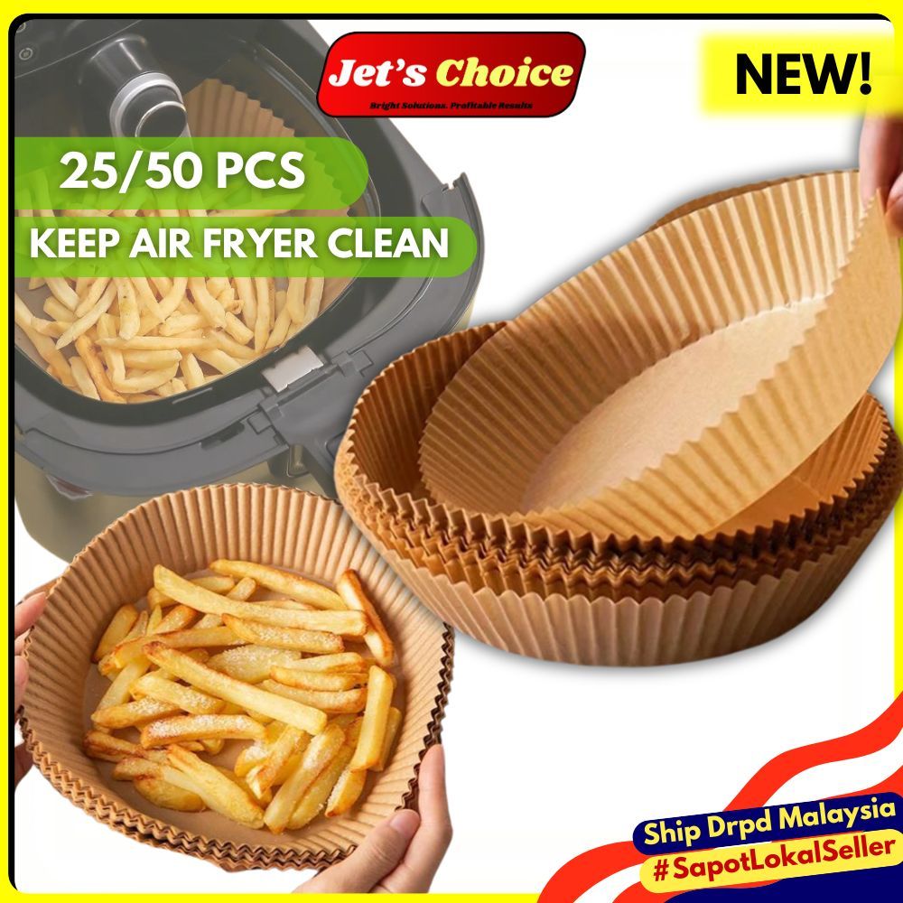 (25/50PCS) 20CM Disposable Air Fryer Baking Paper Non-Stick Steaming ...