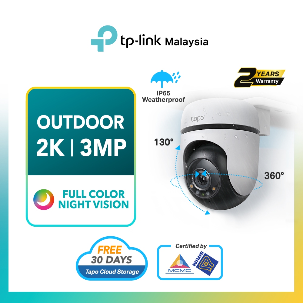 TP-Link Tapo C510W Outdoor CCTV – 2K HD, 360° Pan/Tilt, AI Motion Detection, Color Night Vision ...