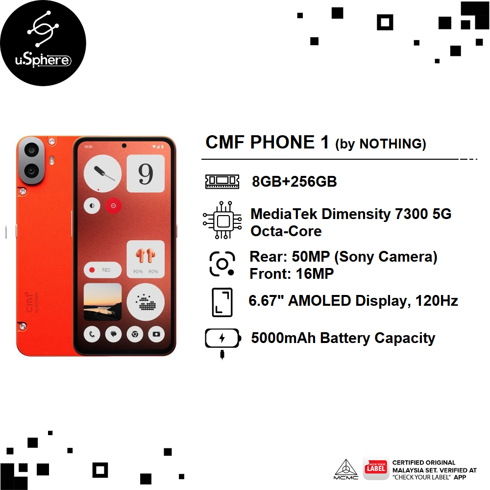 CMF Phone 1 [8GB+256GB] | Super AMOLED Display 120Hz Refresh Rate ...