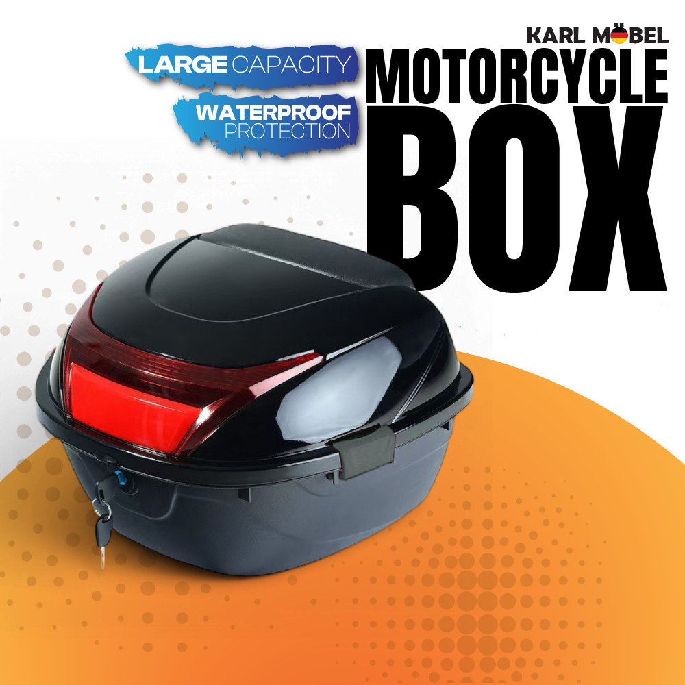 GSB Box Motor Motorcycle Givi Top helmet Box Trunk 47L Motorsikal Kotak ...